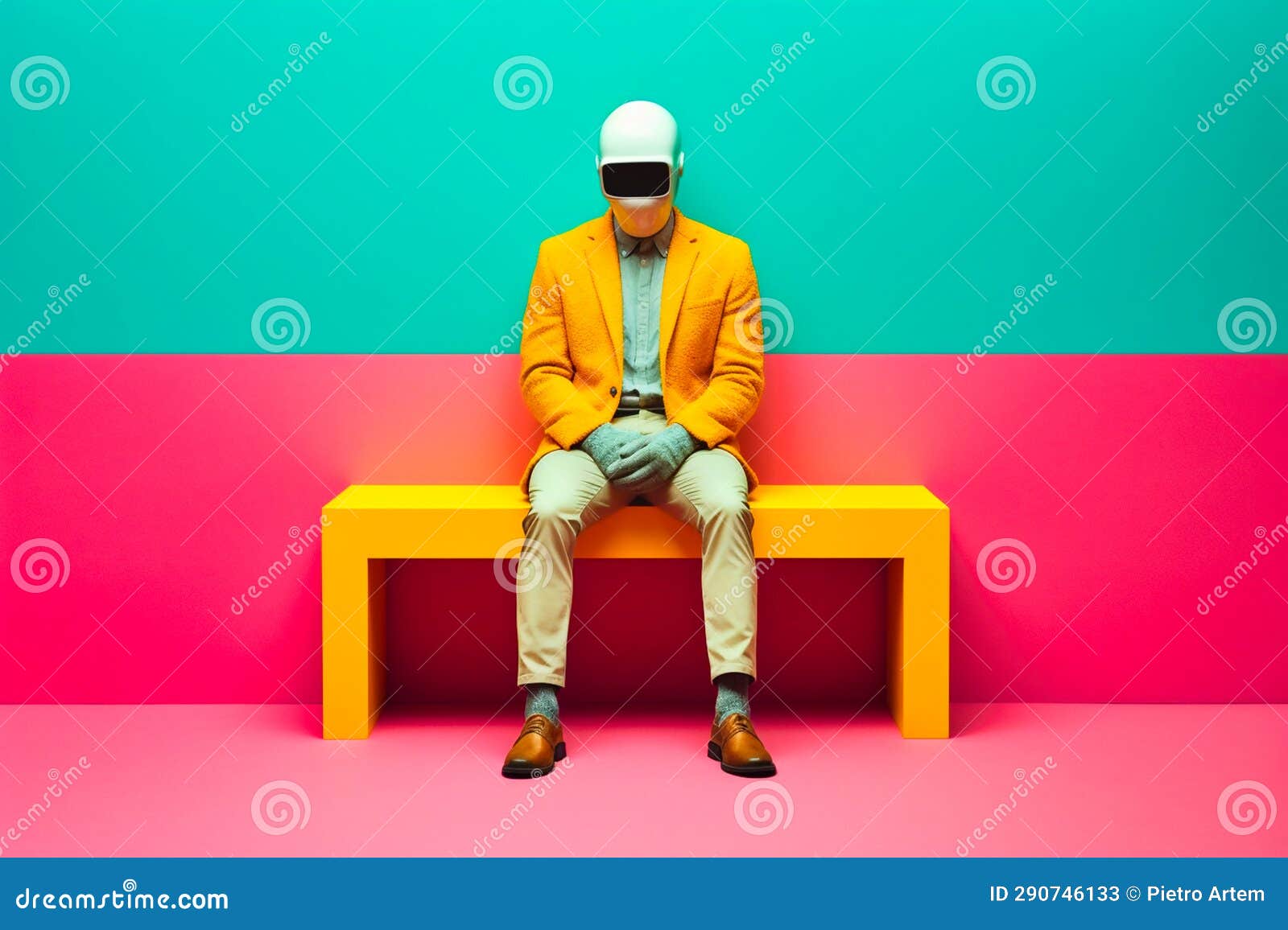 Heavy Lazy Anthropomorphic Bright Colors Trendy, Generative AI Stock ...
