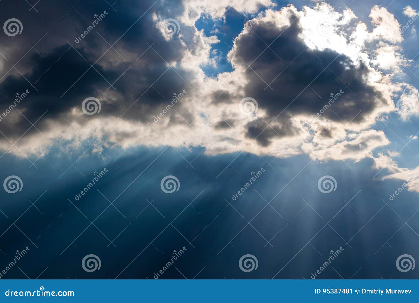 Heavy Leaden Sky with Breaking Sun Rays Stock Image - Image of ...