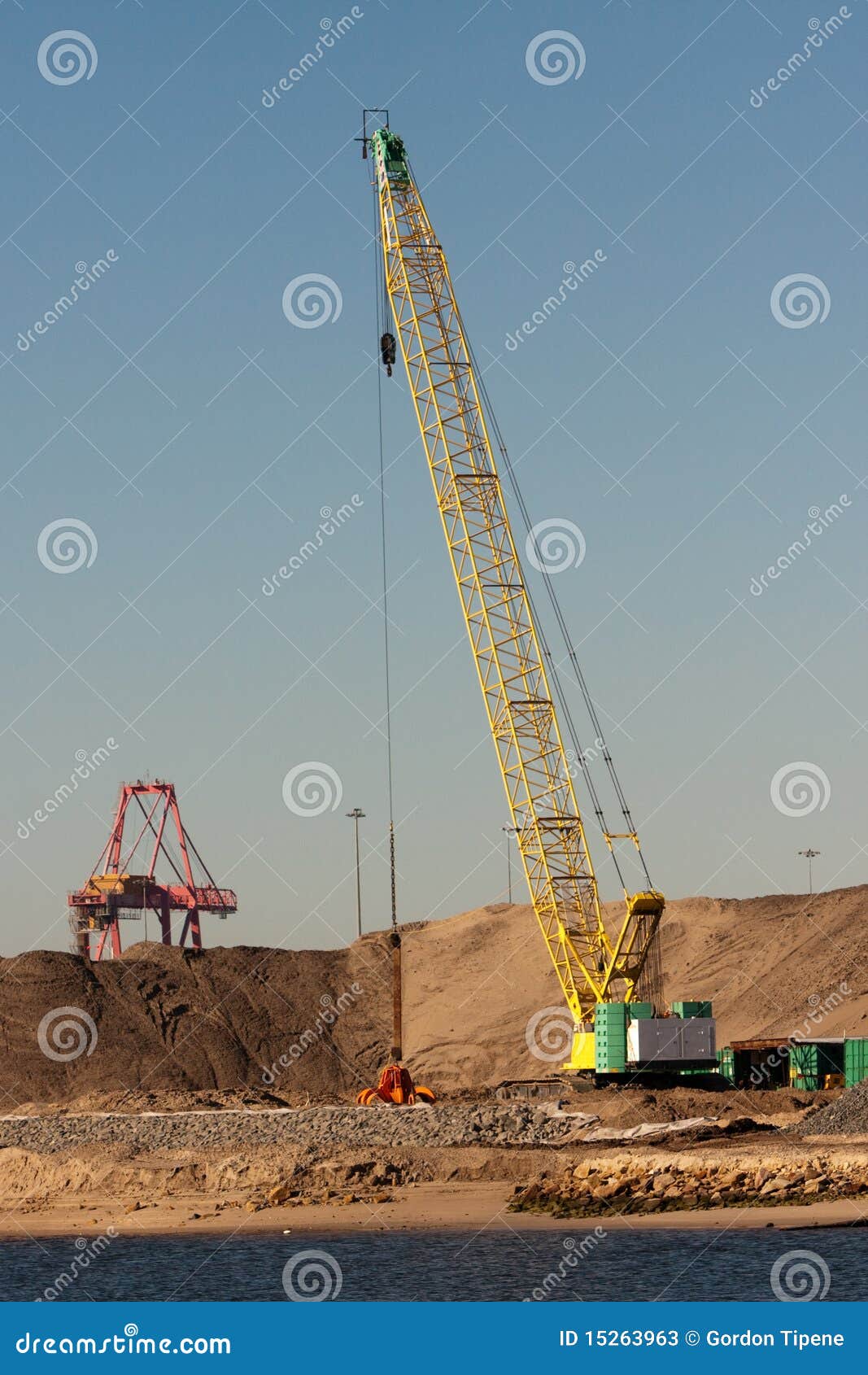 Heavy Lift Vessel Loaded With Oil Rig Platform Stock Photo ...
