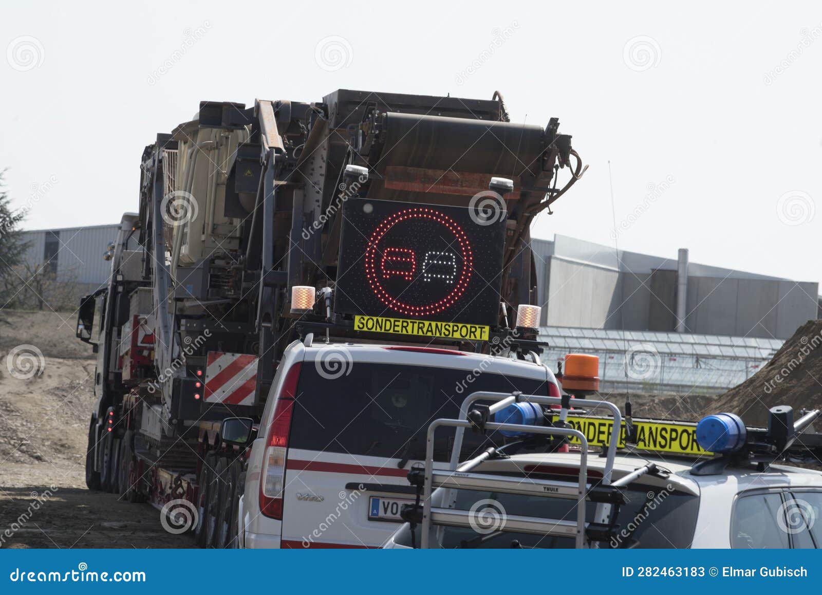 Heavy Load Transport on the Road Editorial Stock Photo - Image of ...