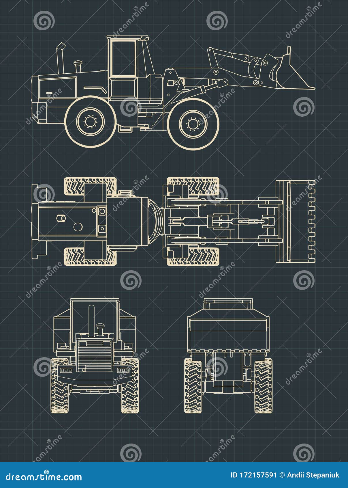 Heavy loader drawings stock vector. Illustration of dozer - 172157591