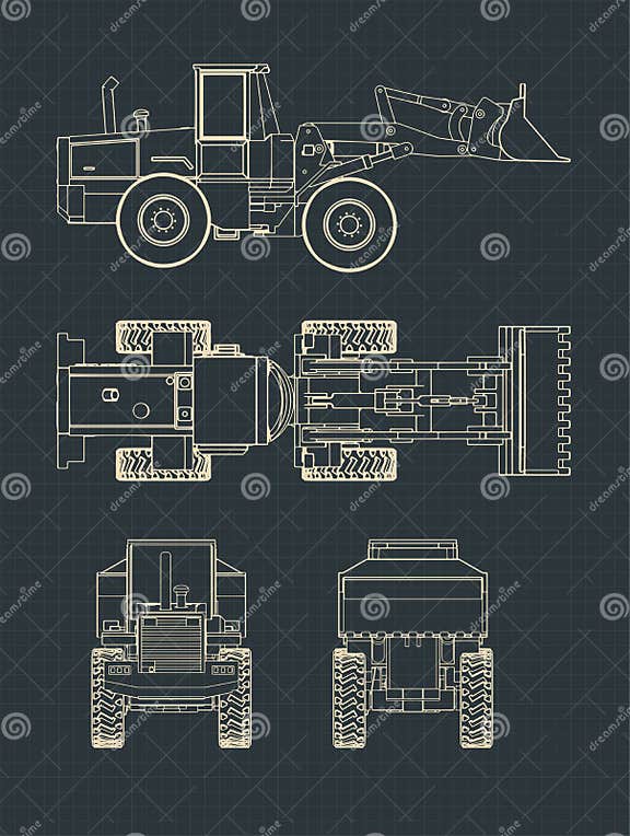 Heavy loader drawings stock vector. Illustration of dozer - 172157591