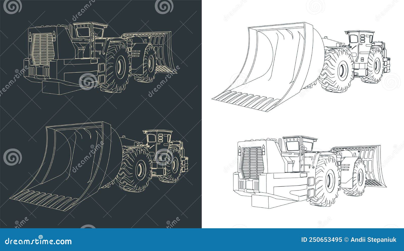 Heavy loader illustration stock vector. Illustration of large - 250653495