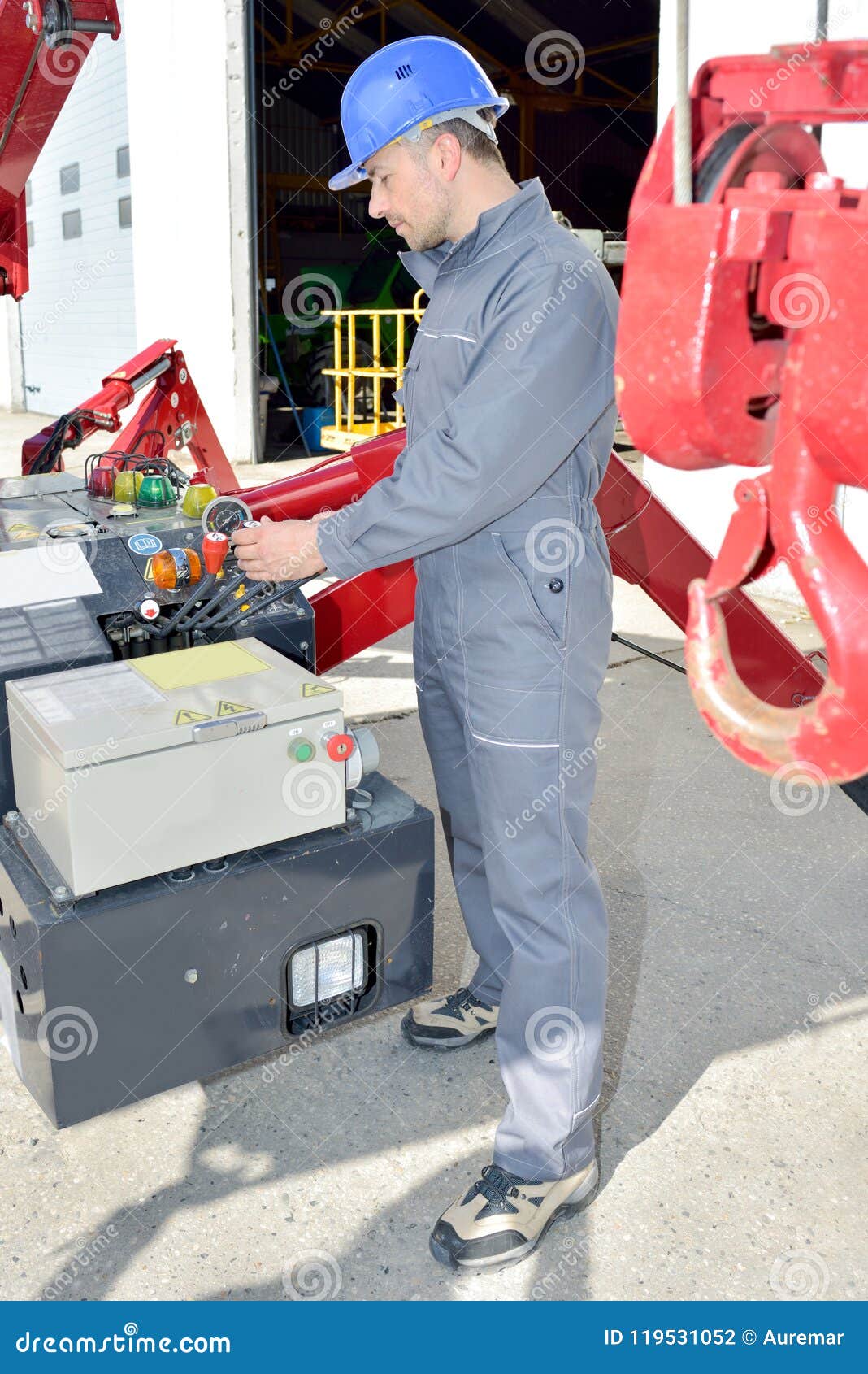 Heavy Loading Material Operator Stock Photo - Image of beam, closeup ...