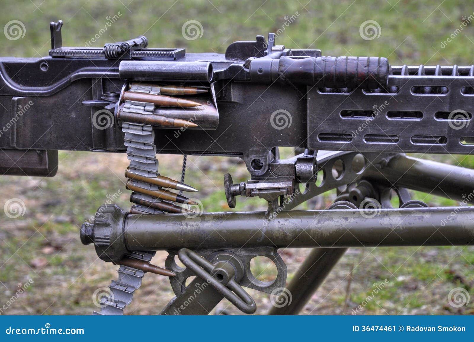 Heavy machine gun stock image. Image of brass, offense - 36474461
