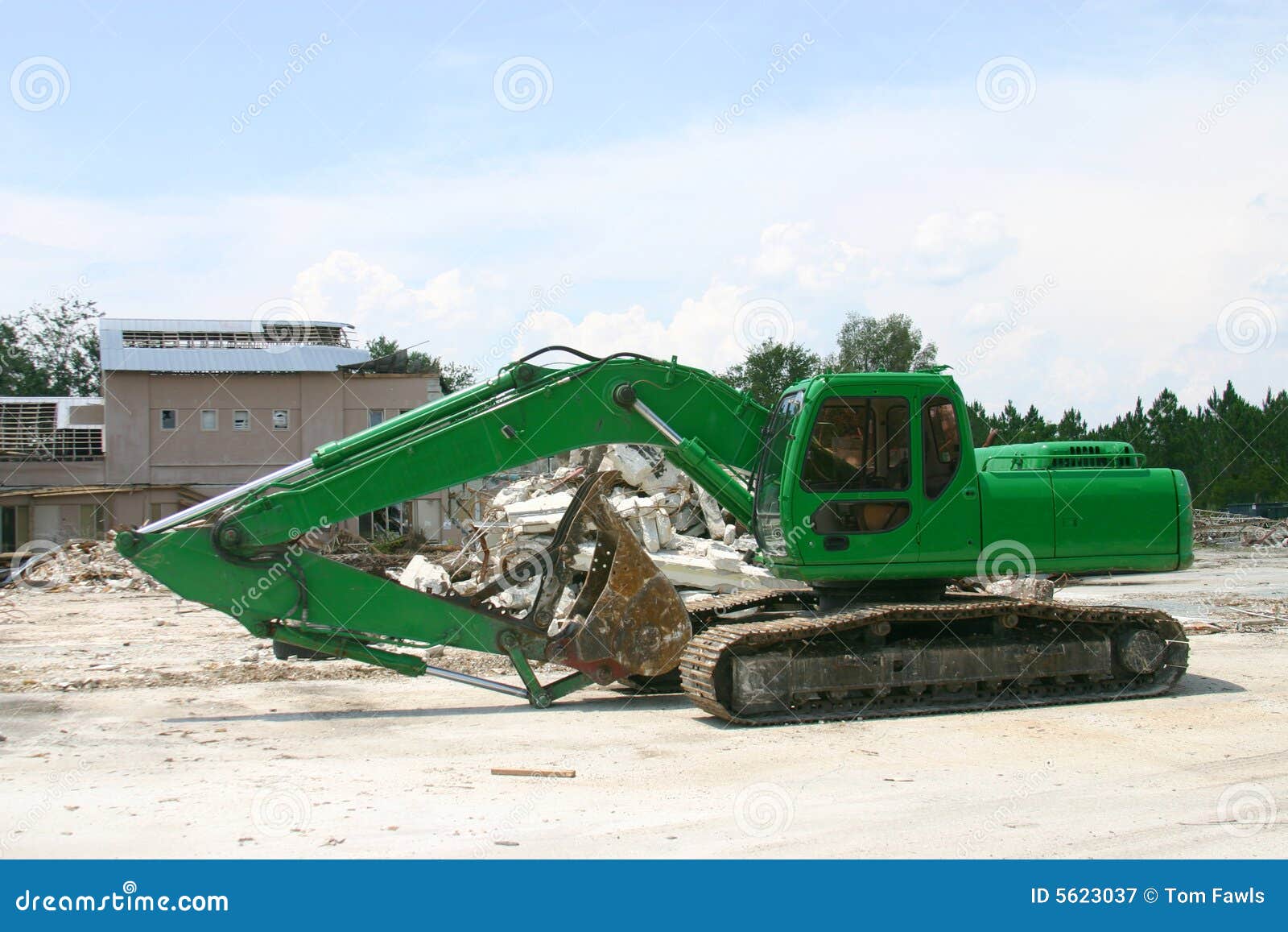 Machine Shovel On Excavation Site - Horizontal Stock Photo ...