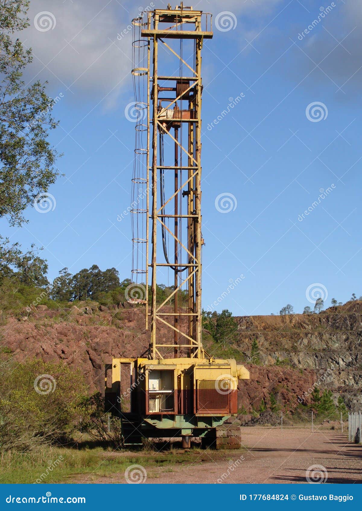 Heavy Machine Used in Copper Mines Stock Photo - Image of yellow ...