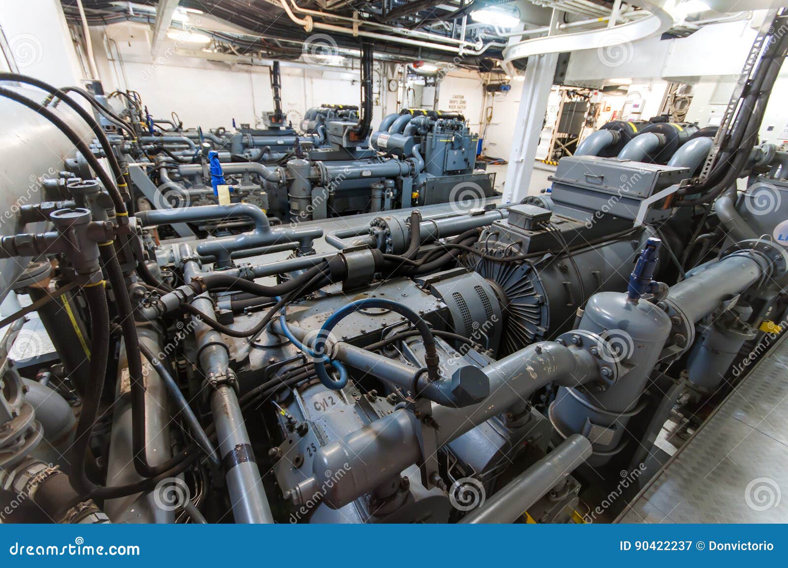 Heavy Machinery on Board Industrial Ship Stock Image - Image of ...