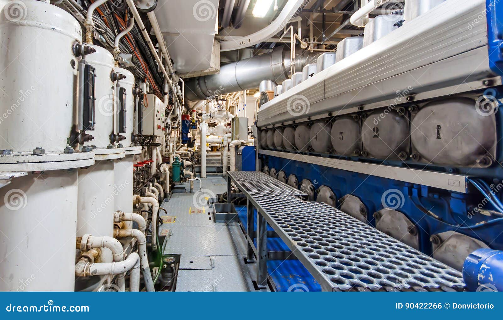 Heavy Machinery on Board Industrial Ship Stock Photo - Image of machine ...