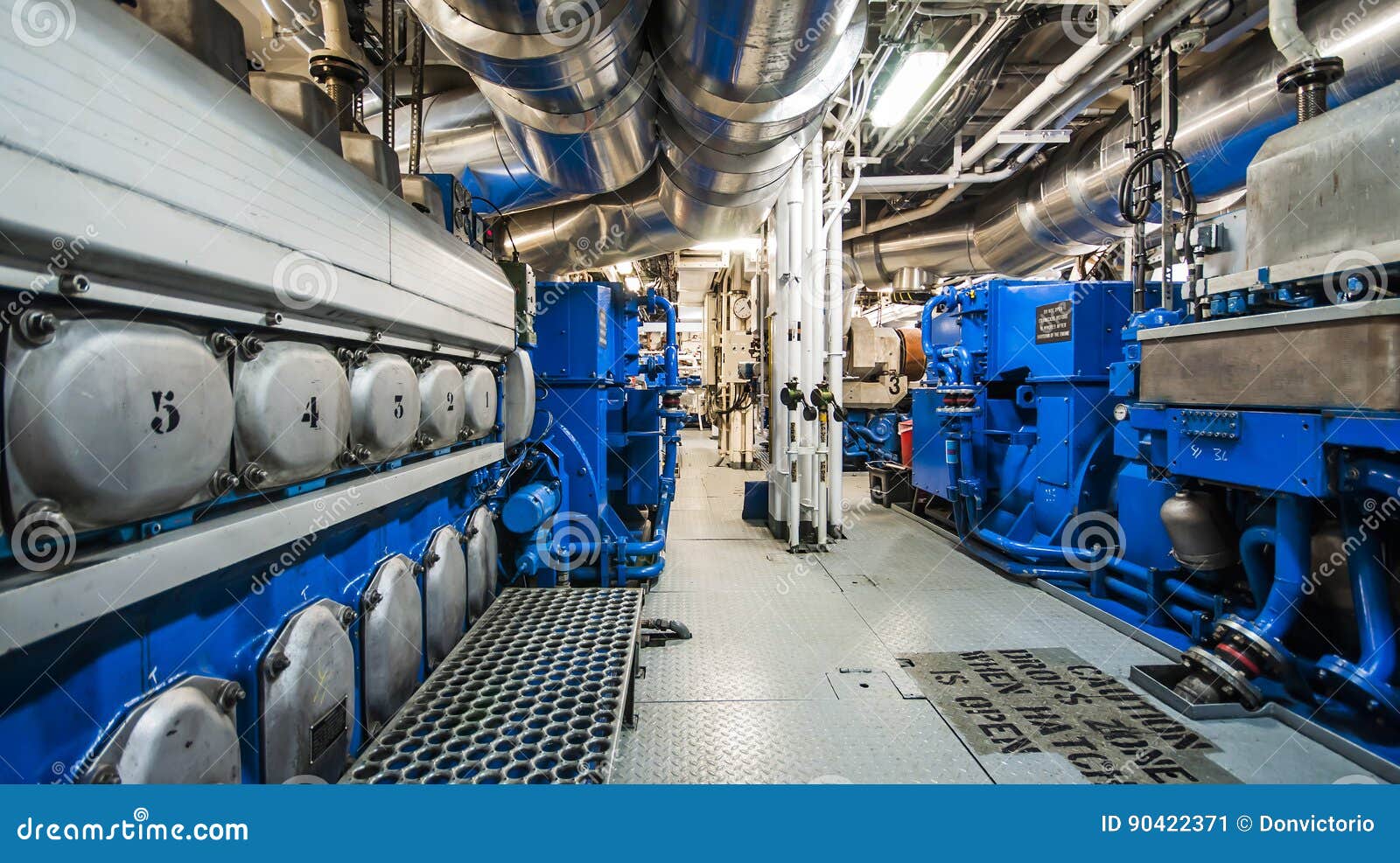 Heavy Machinery on Board Industrial Ship Stock Image - Image of ...