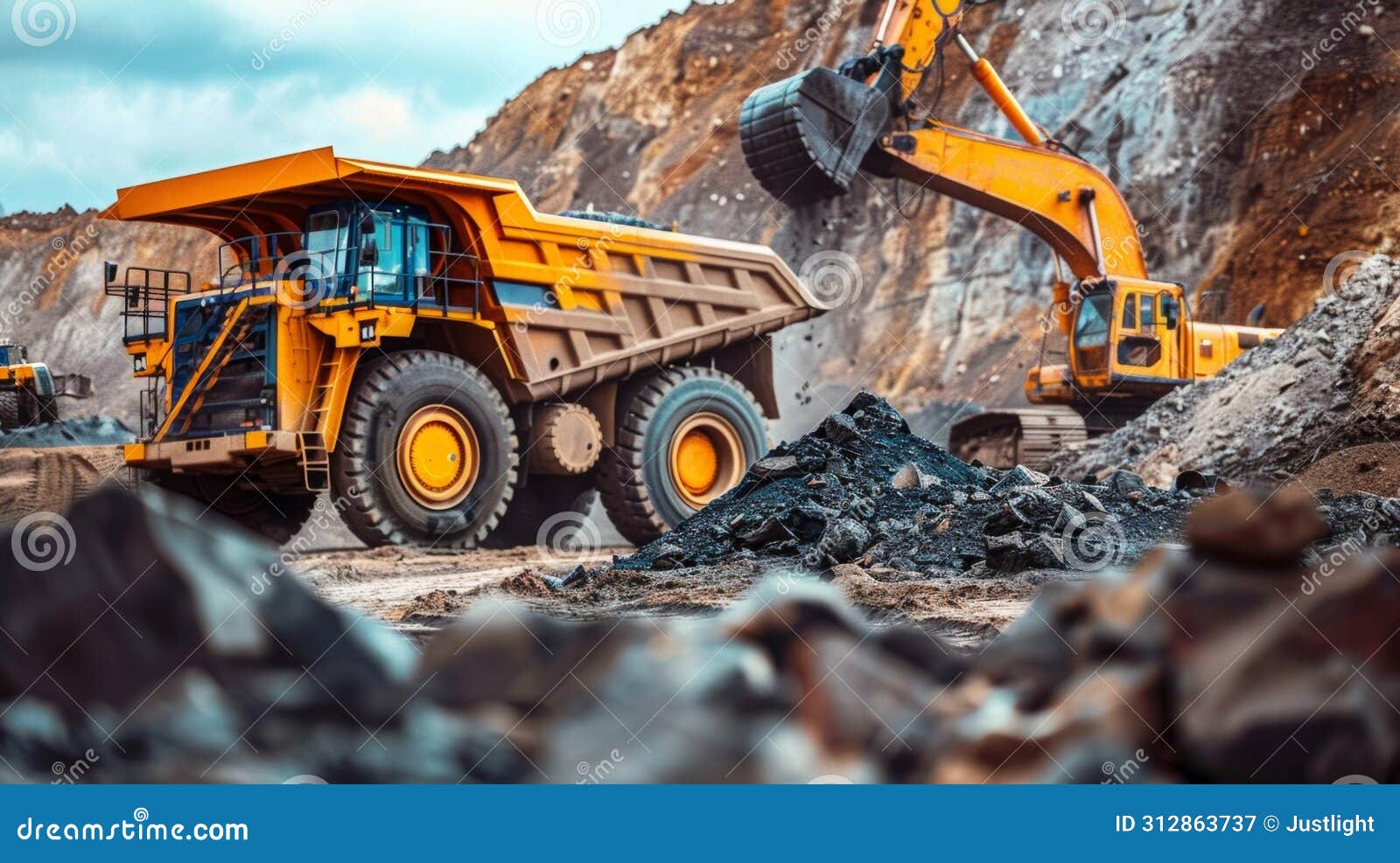 Heavy Machinery and Equipment Used for Transporting and Processing the ...