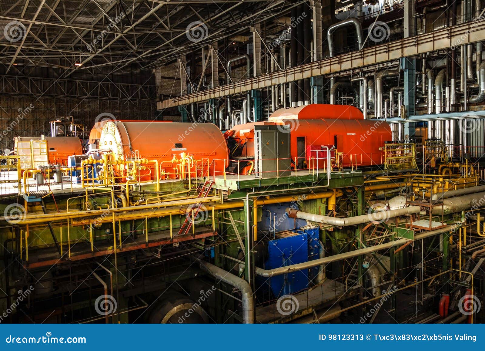 Heavy Machinery Inside Power Plant Stock Image - Image of plant, inside ...