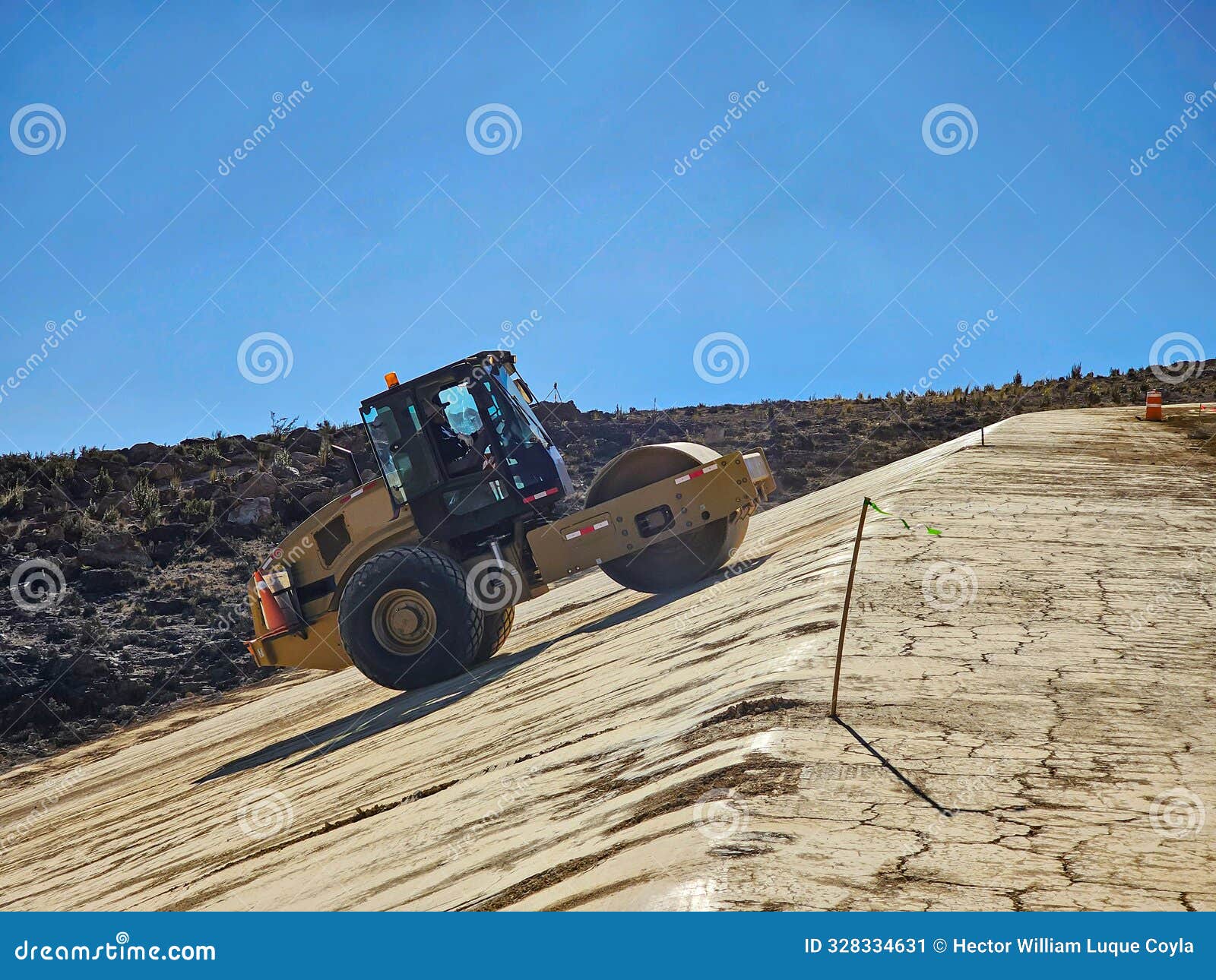 Heavy Machinery Working on Soil Compaction Stock Image - Image of ...
