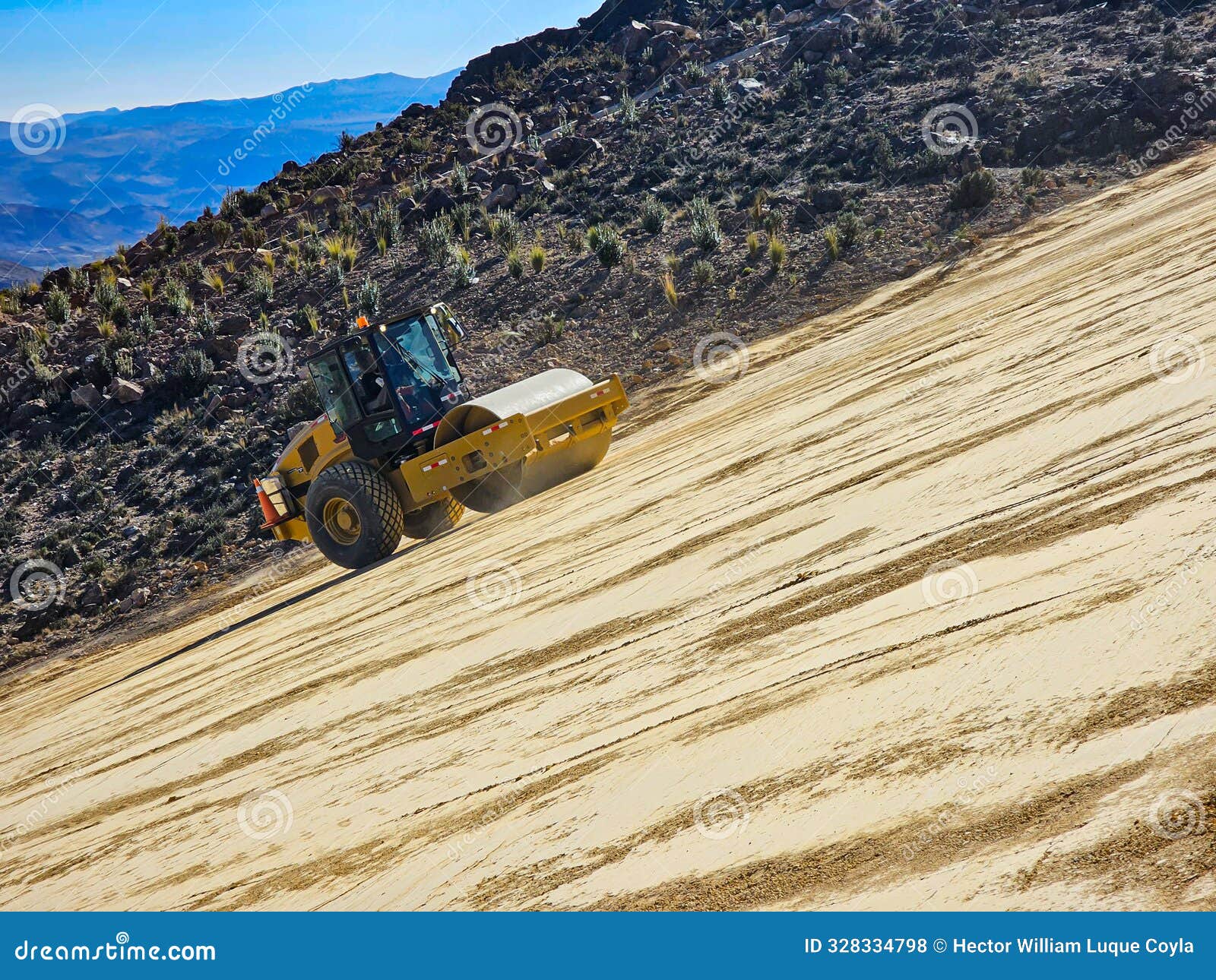 Heavy Machinery Working on Soil Compaction Stock Photo - Image of ...