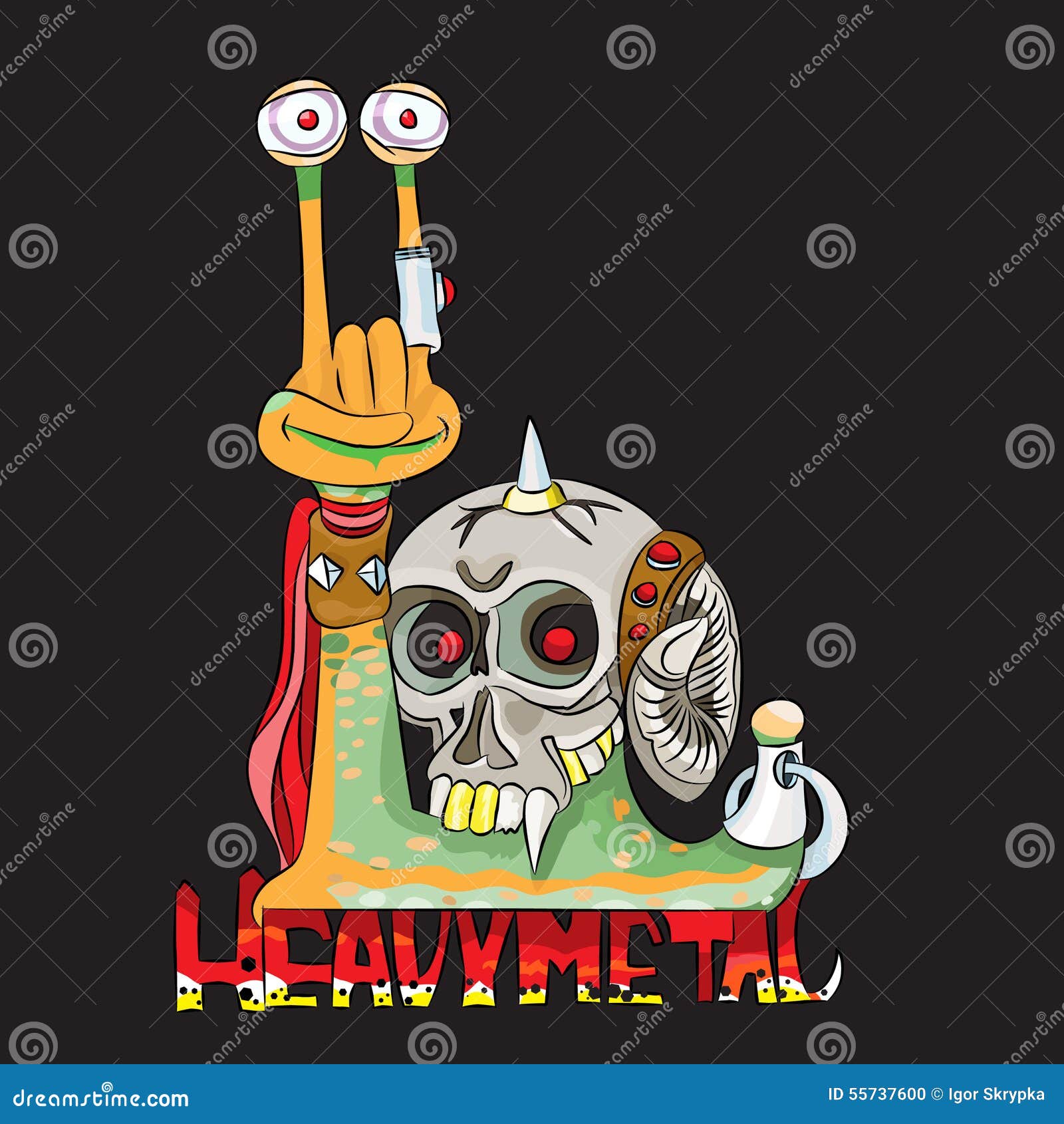 Heavy metal stock vector. Illustration of hand, entertainment - 55737600