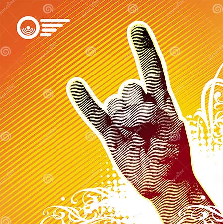 Heavy metal hand stock vector. Illustration of gesturing - 9345777