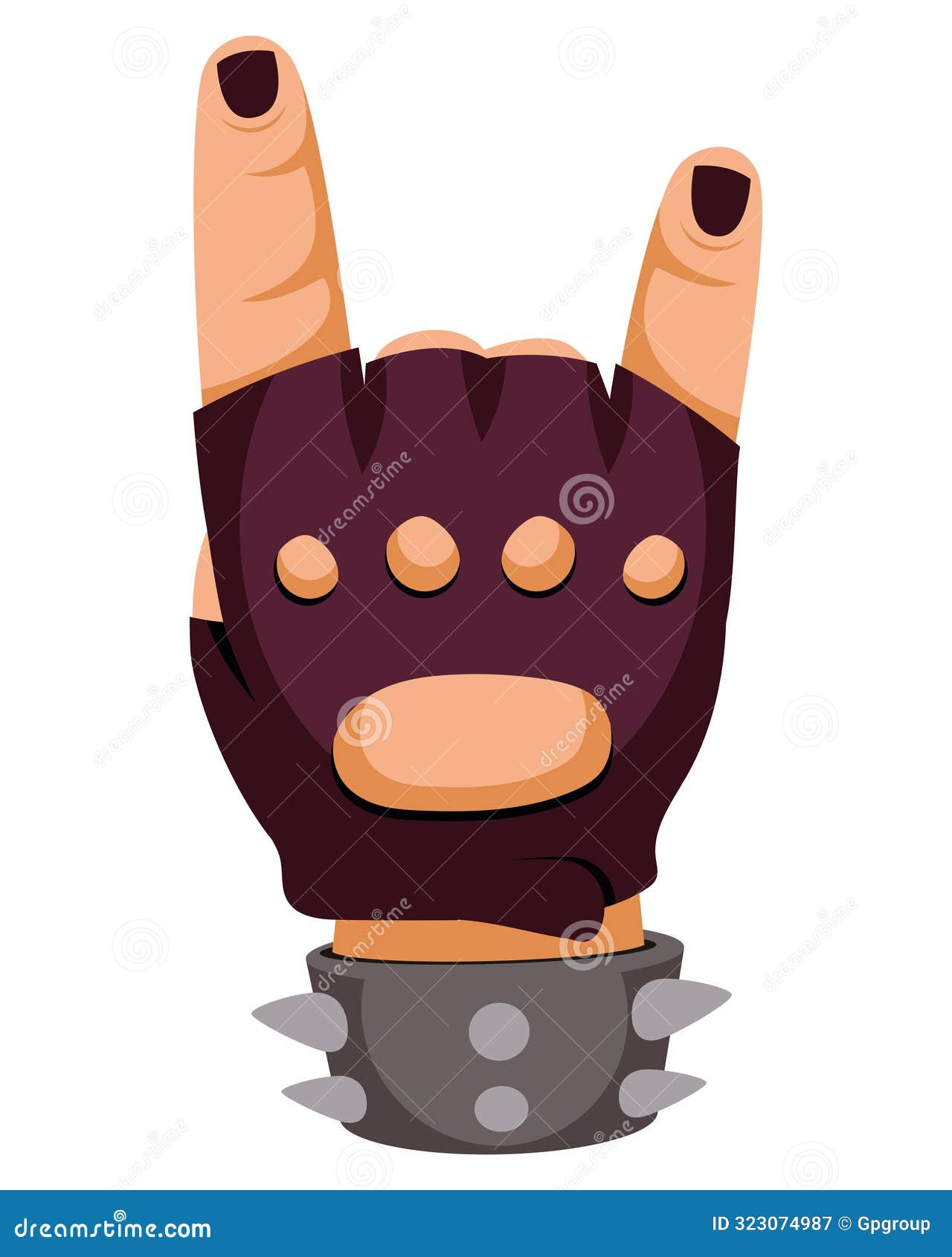 Heavy metal hand gesture stock vector. Illustration of gesture - 323074987