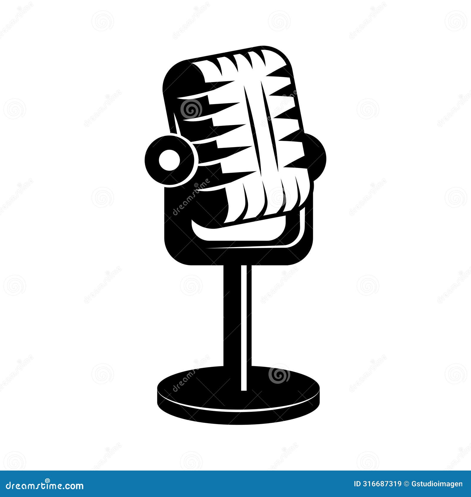 Heavy metal microphone stock illustration. Illustration of design ...