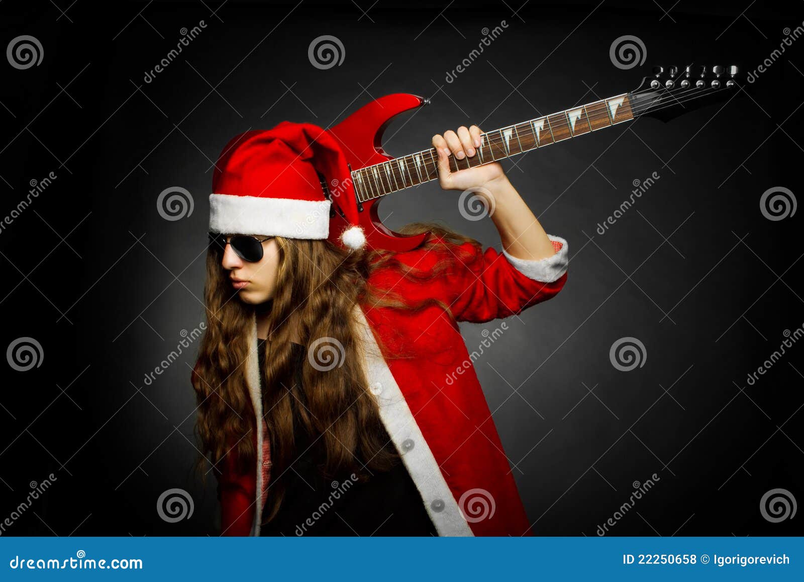 Heavy metal Santa stock photo. Image of metal, december - 22250658