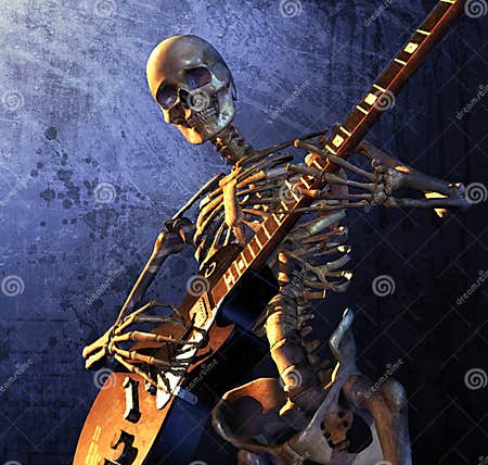 Heavy Metal Skeleton stock illustration. Illustration of blue - 20851266