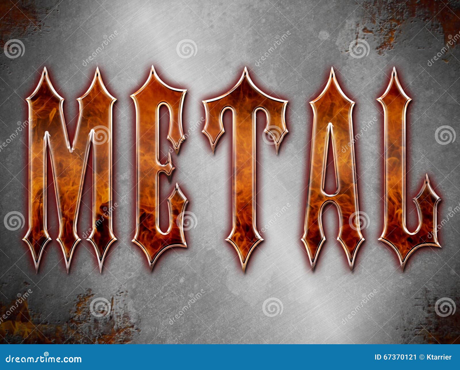 Heavy Metal Themed Background Stock Illustration - Illustration of ...