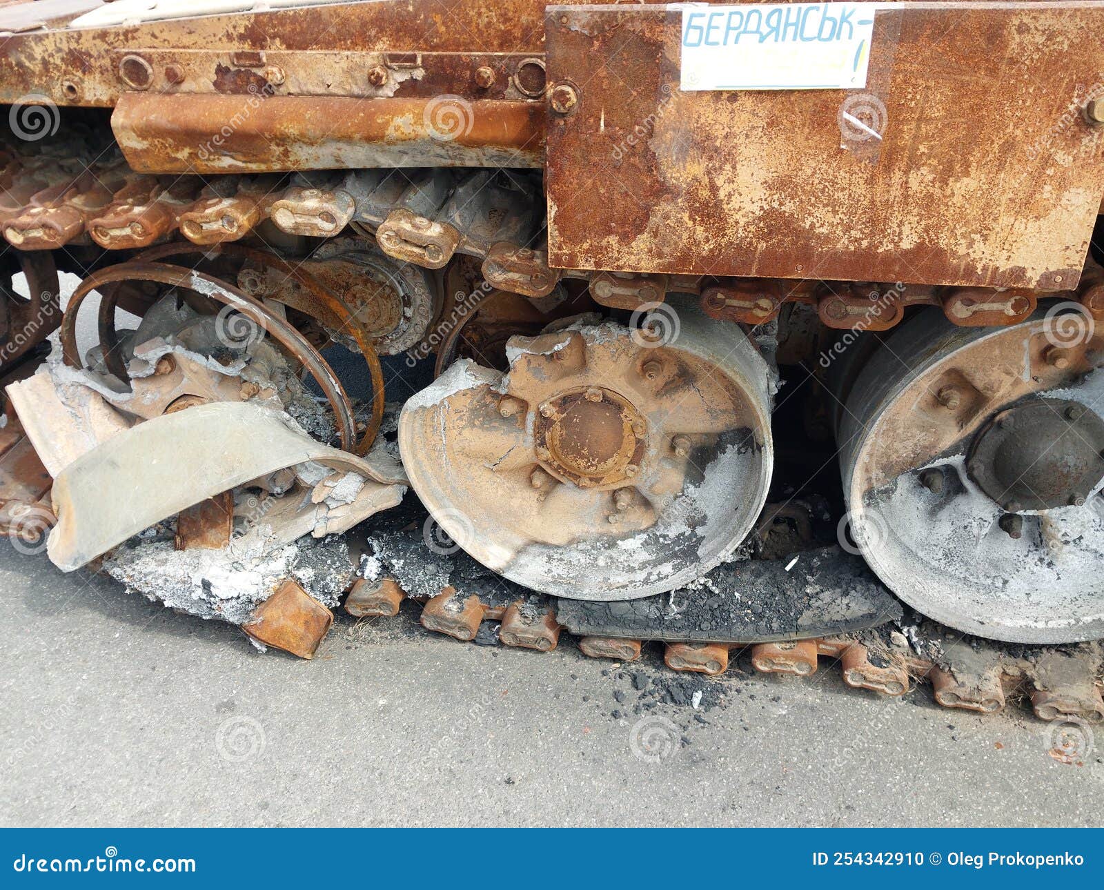 Heavy Military Equipment Destroyed in Battle Stock Photo - Image of ...