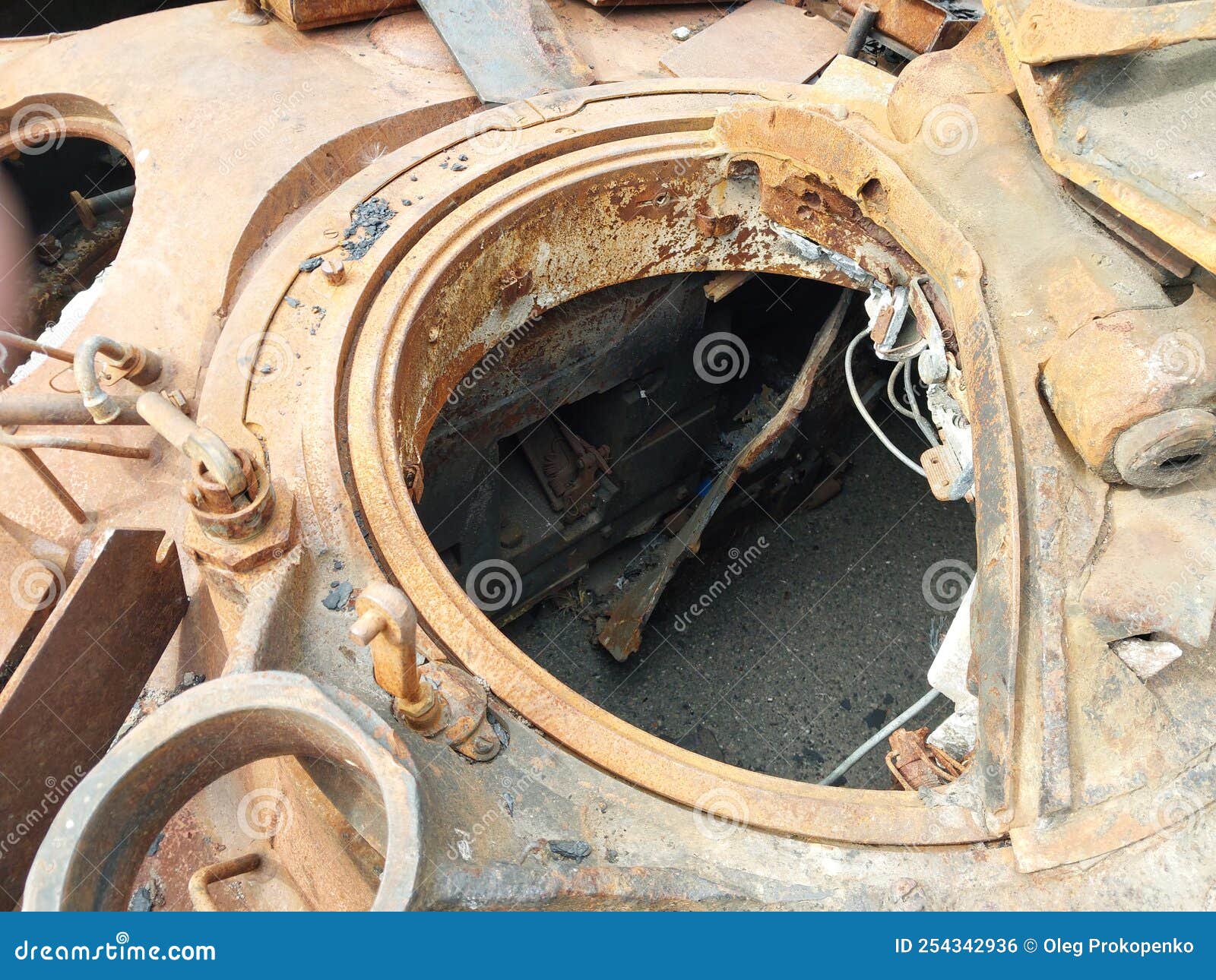 Heavy Military Equipment Destroyed in Battle Stock Photo - Image of ...