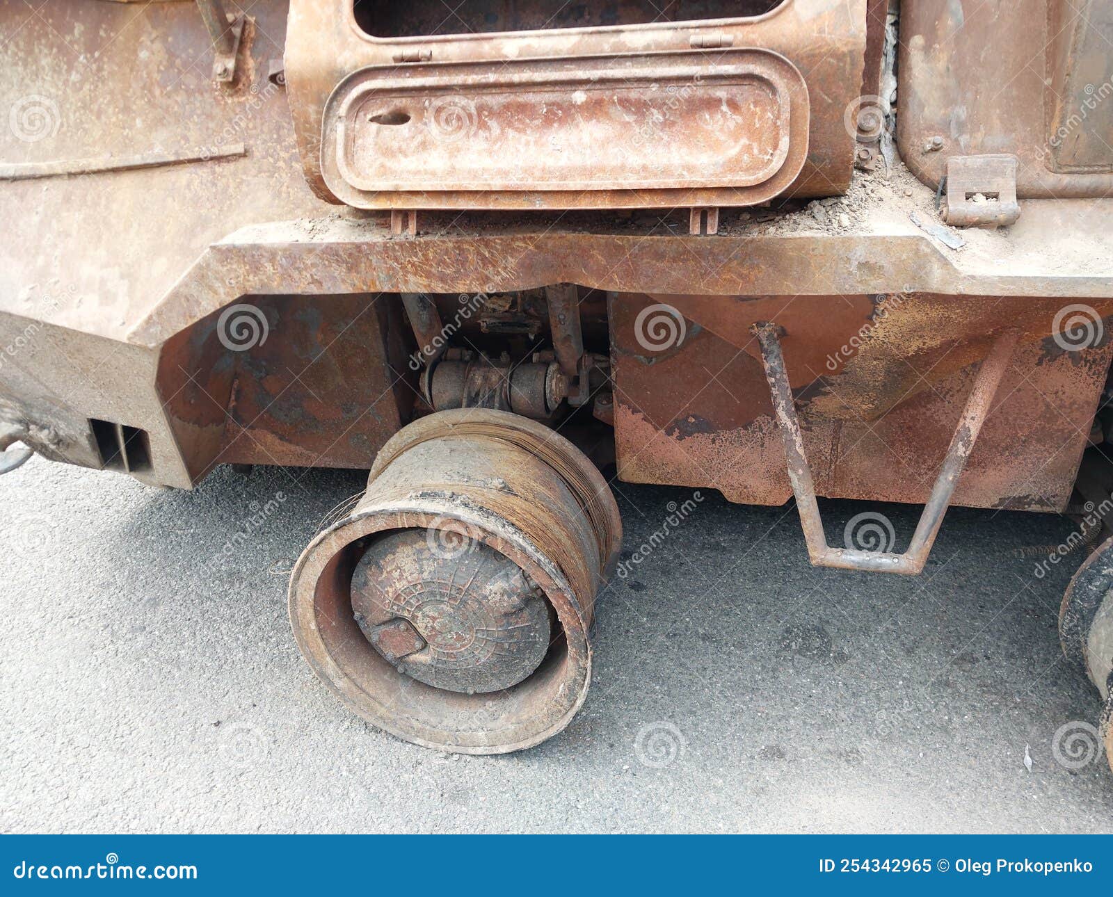 Heavy Military Equipment Destroyed in Battle Stock Image - Image of ...