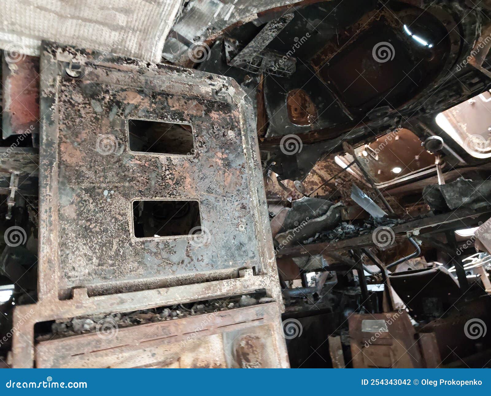 Heavy Military Equipment Destroyed in Battle Stock Photo - Image of ...