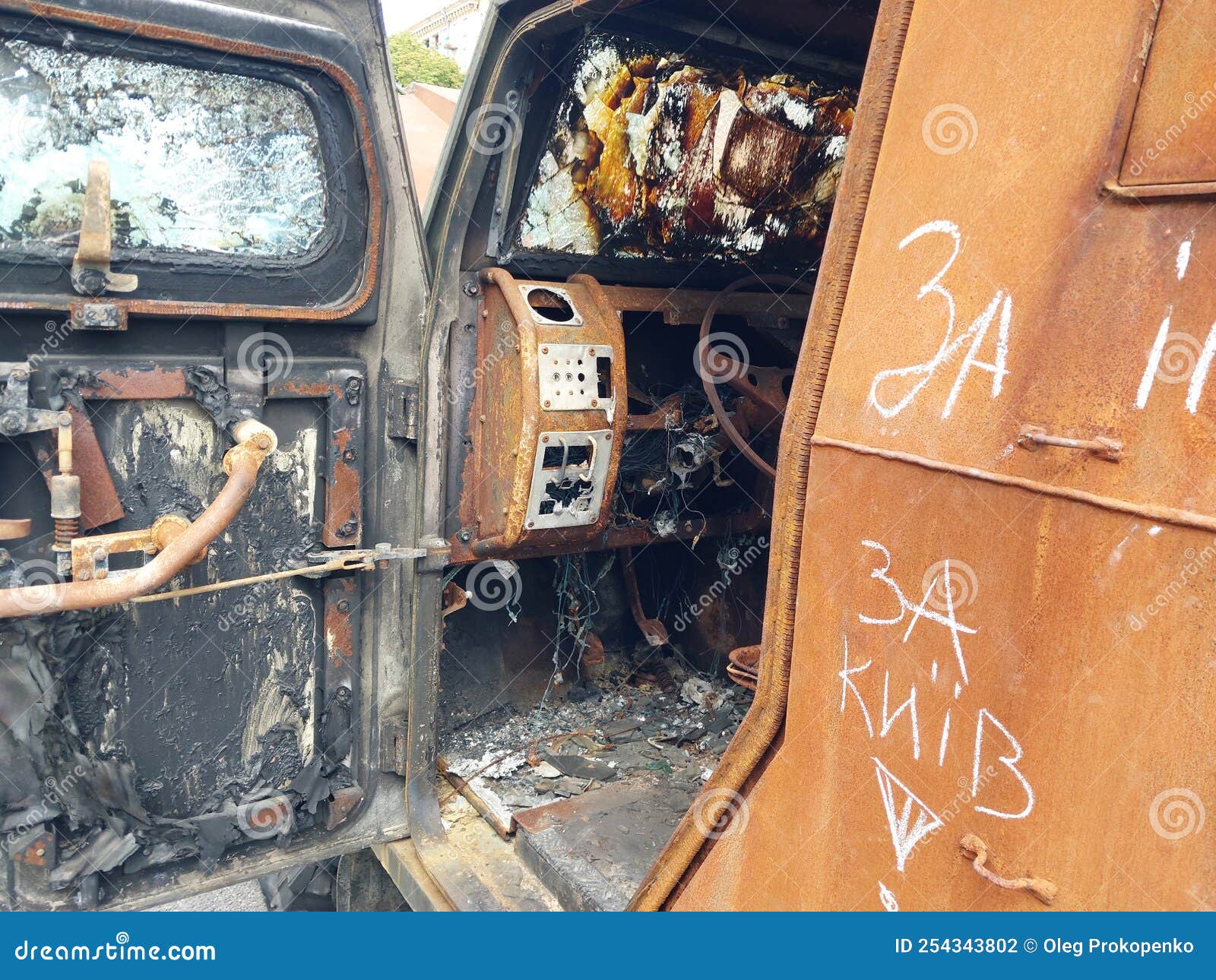 Heavy Military Equipment Destroyed in Battle Stock Photo - Image of ...