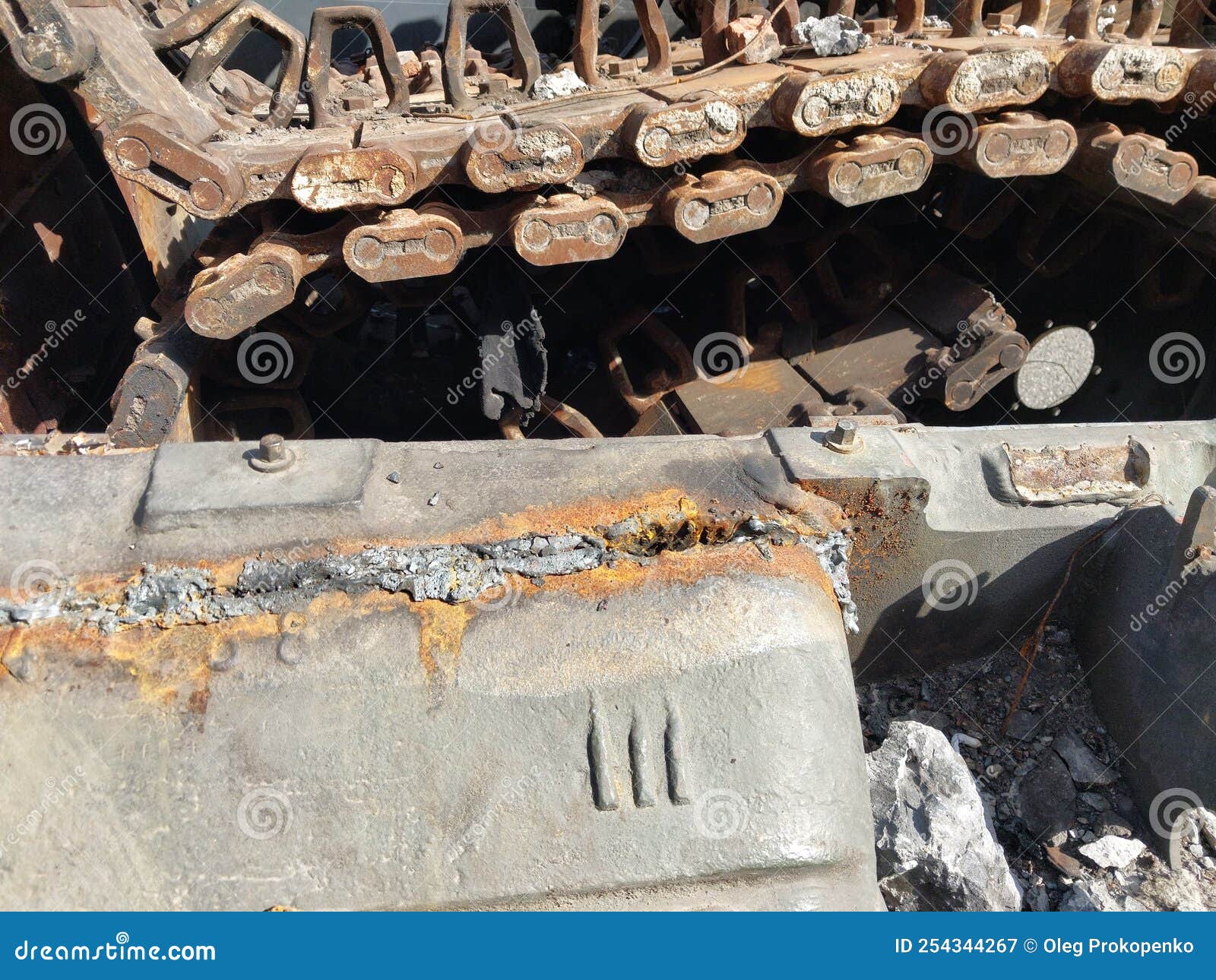 Heavy Military Equipment Destroyed in Battle Stock Image - Image of ...