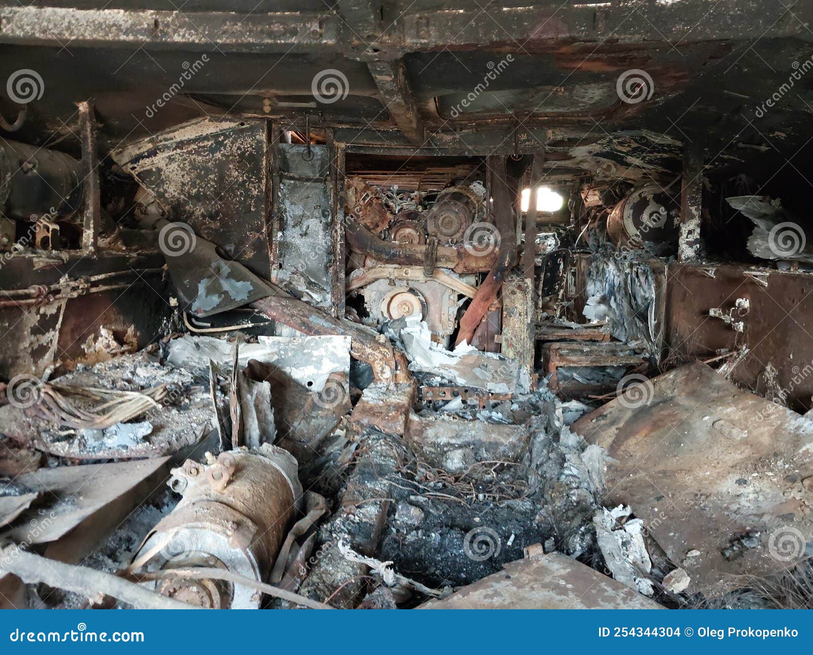 Heavy Military Equipment Destroyed in Battle Stock Photo - Image of ...