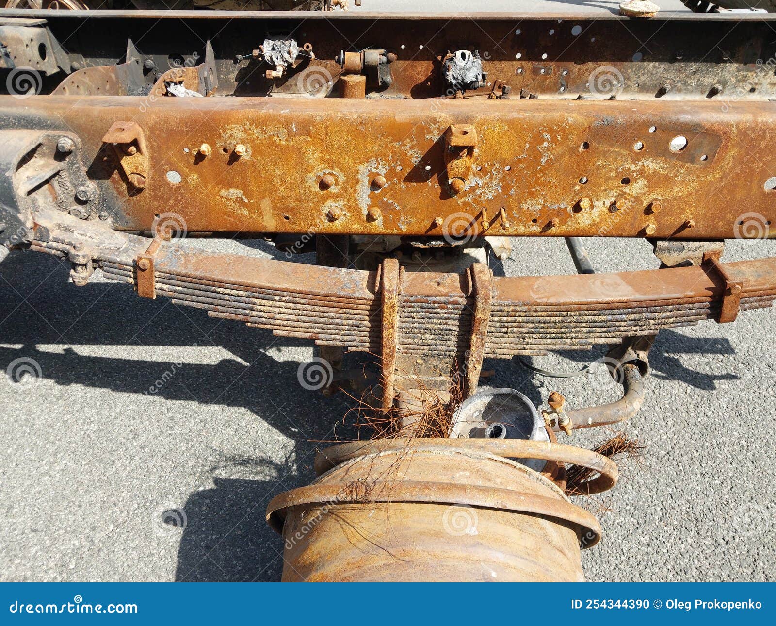 Heavy Military Equipment Destroyed in Battle Stock Photo - Image of ...