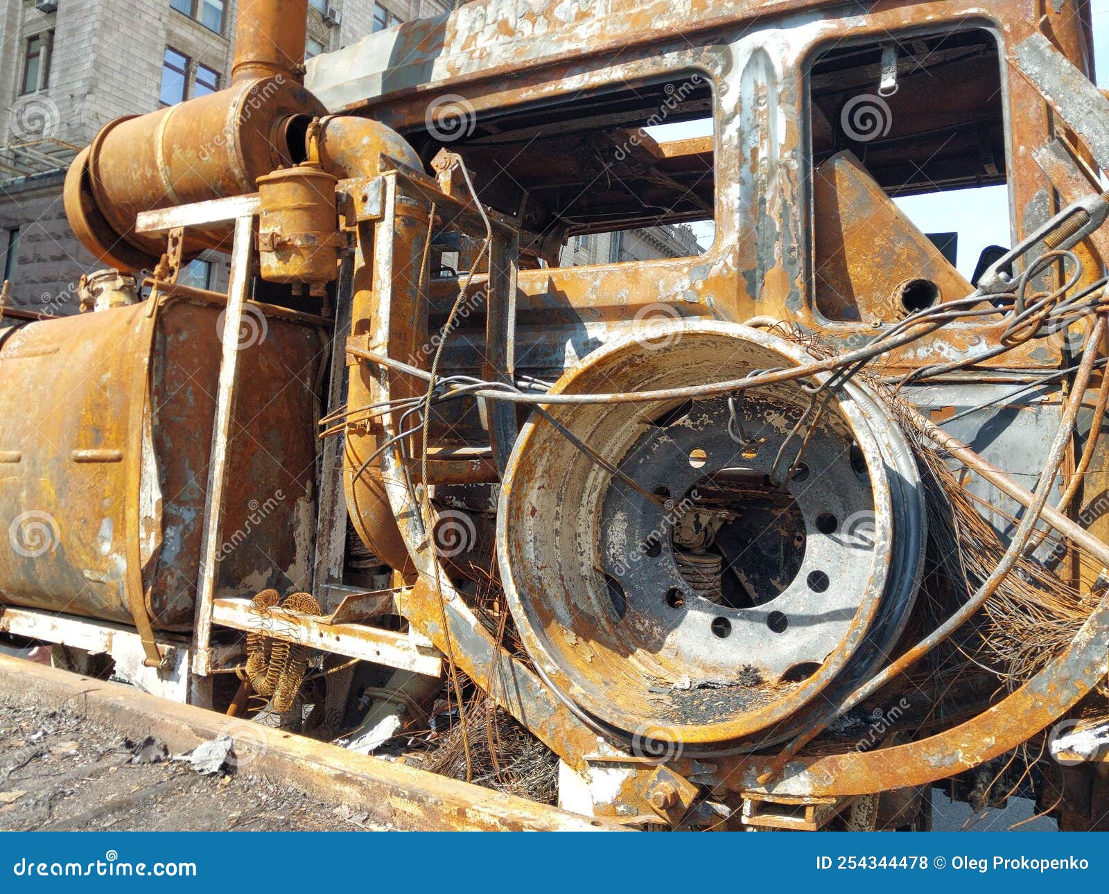 Heavy Military Equipment Destroyed in Battle Stock Photo - Image of ...