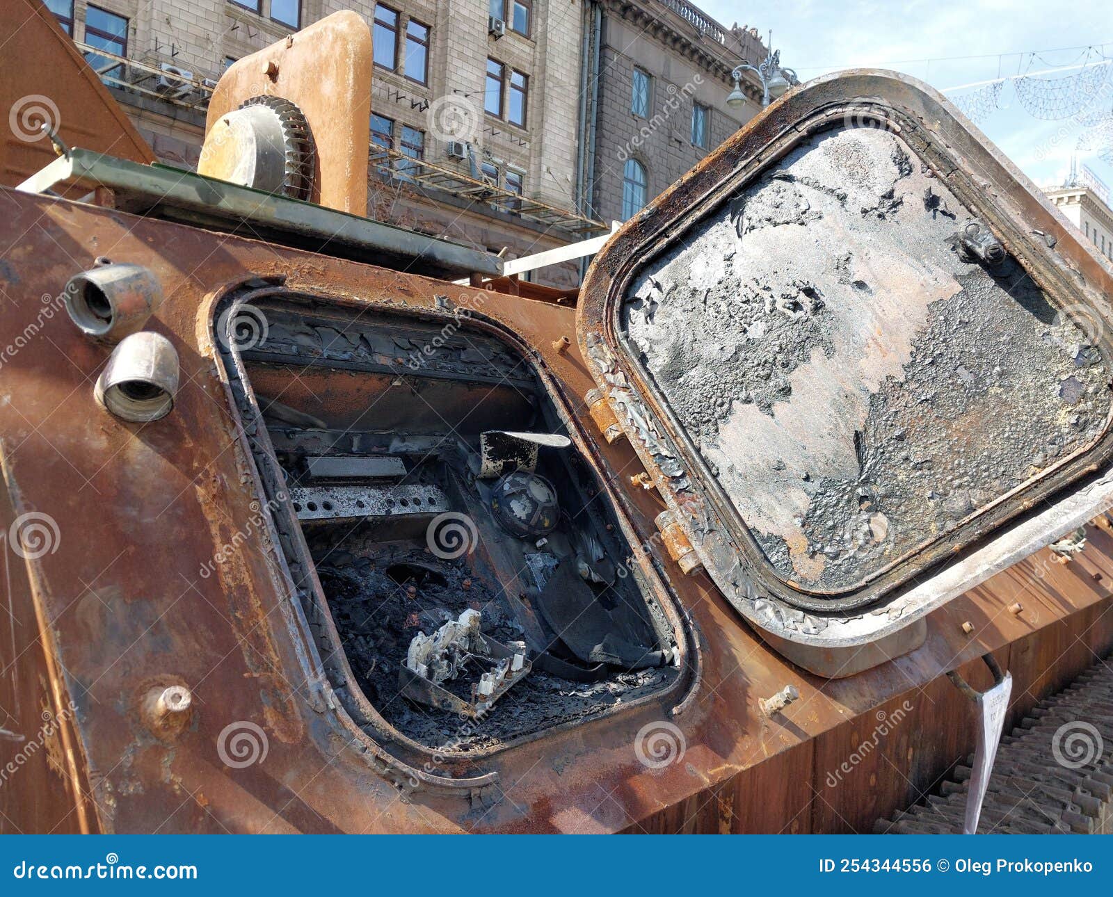 Heavy Military Equipment Destroyed in Battle Stock Photo - Image of ...