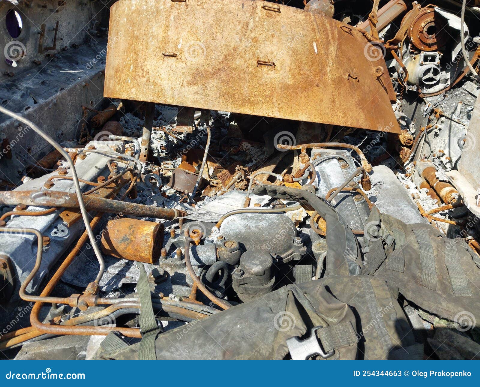 Heavy Military Equipment Destroyed in Battle Stock Image - Image of ...