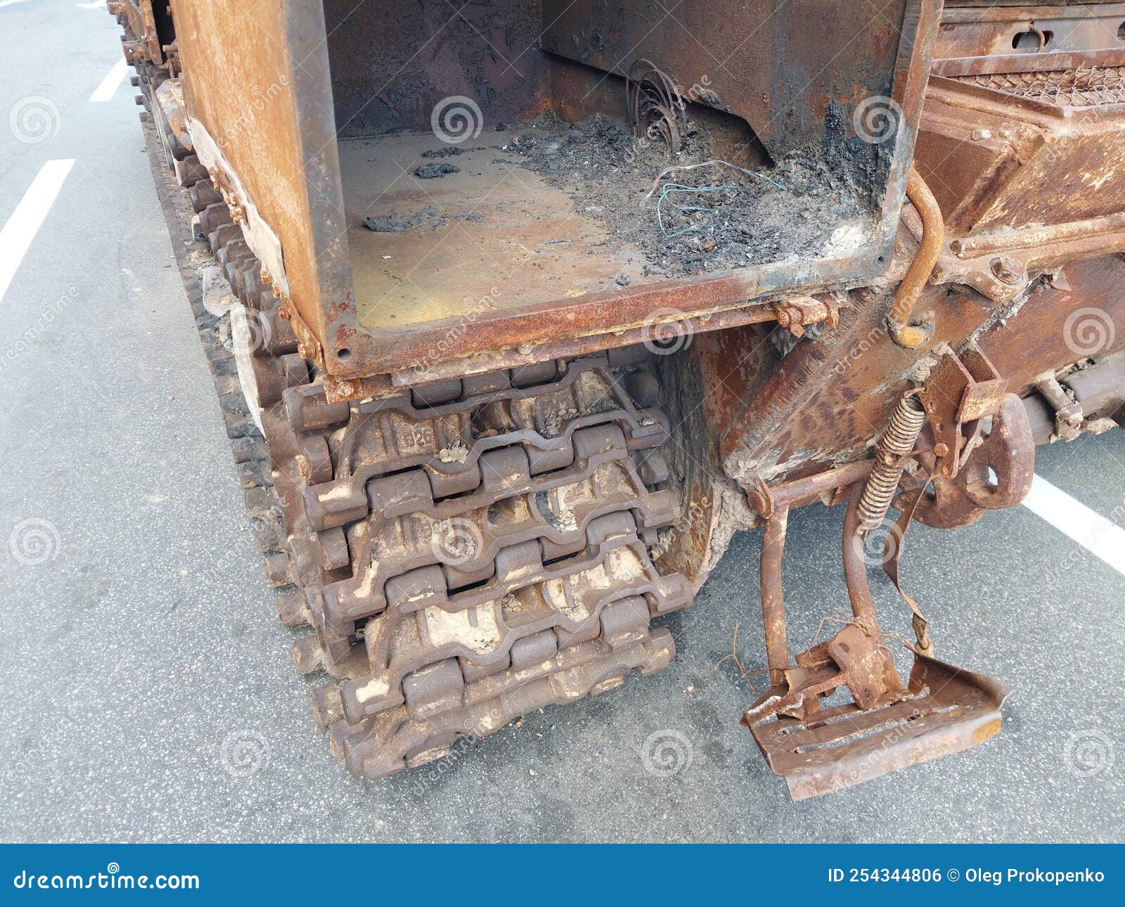 Heavy Military Equipment Destroyed in Battle Stock Photo - Image of ...