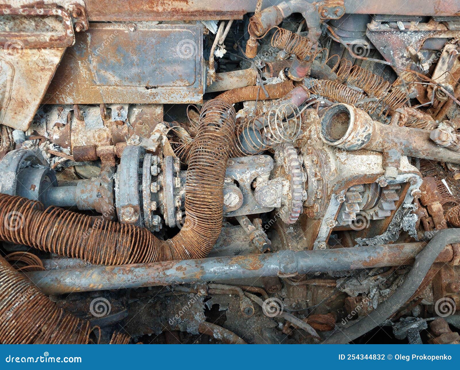 Heavy Military Equipment Destroyed in Battle Stock Photo - Image of ...