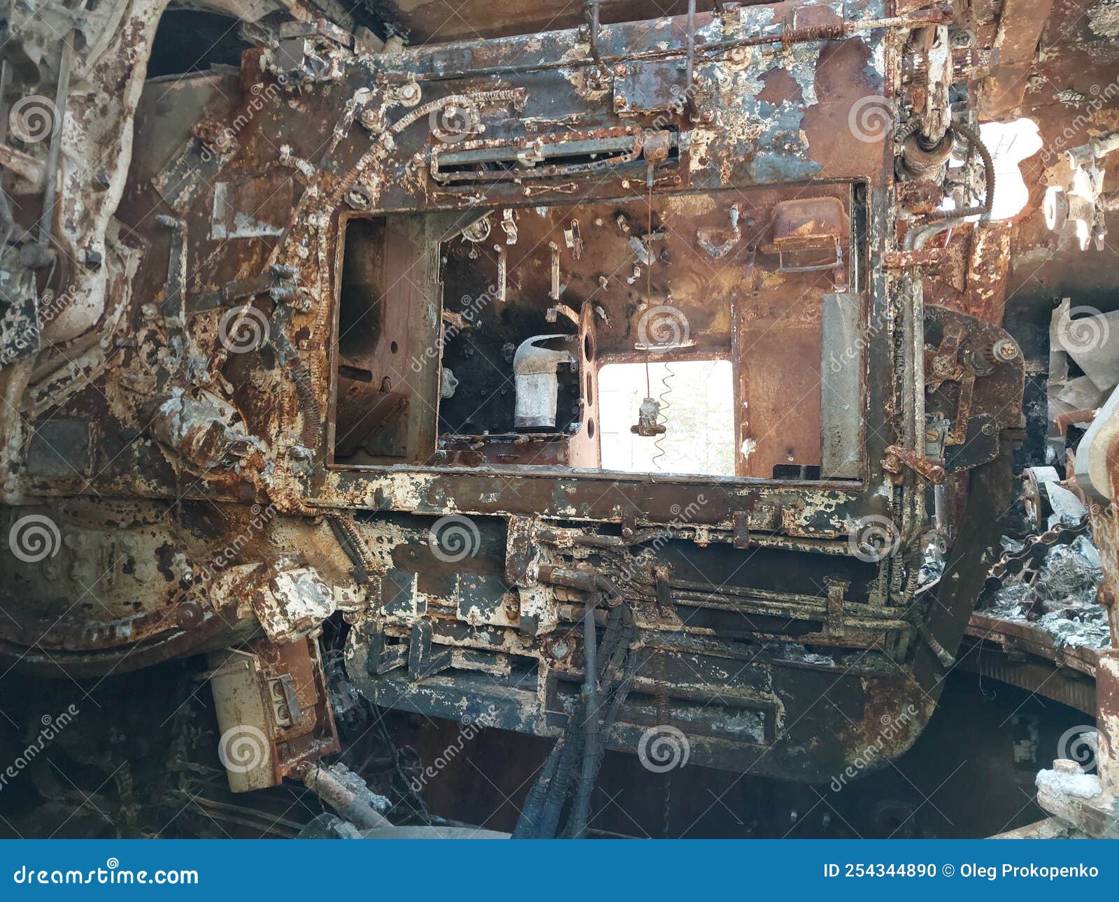 Heavy Military Equipment Destroyed in Battle Stock Photo - Image of ...