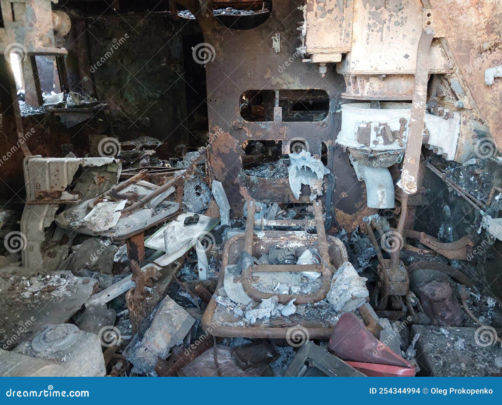 Heavy Military Equipment Destroyed in Battle Stock Photo - Image of ...