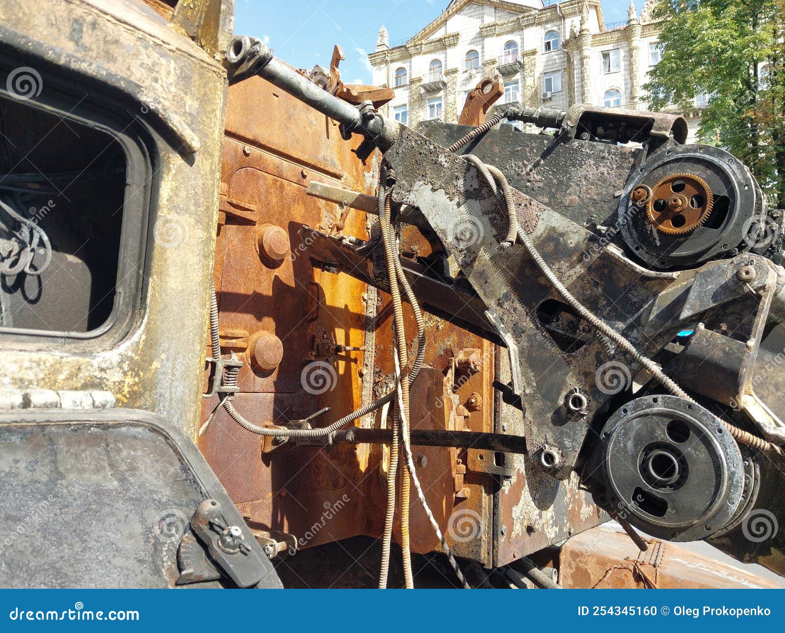 Heavy Military Equipment Destroyed in Battle Stock Photo - Image of ...
