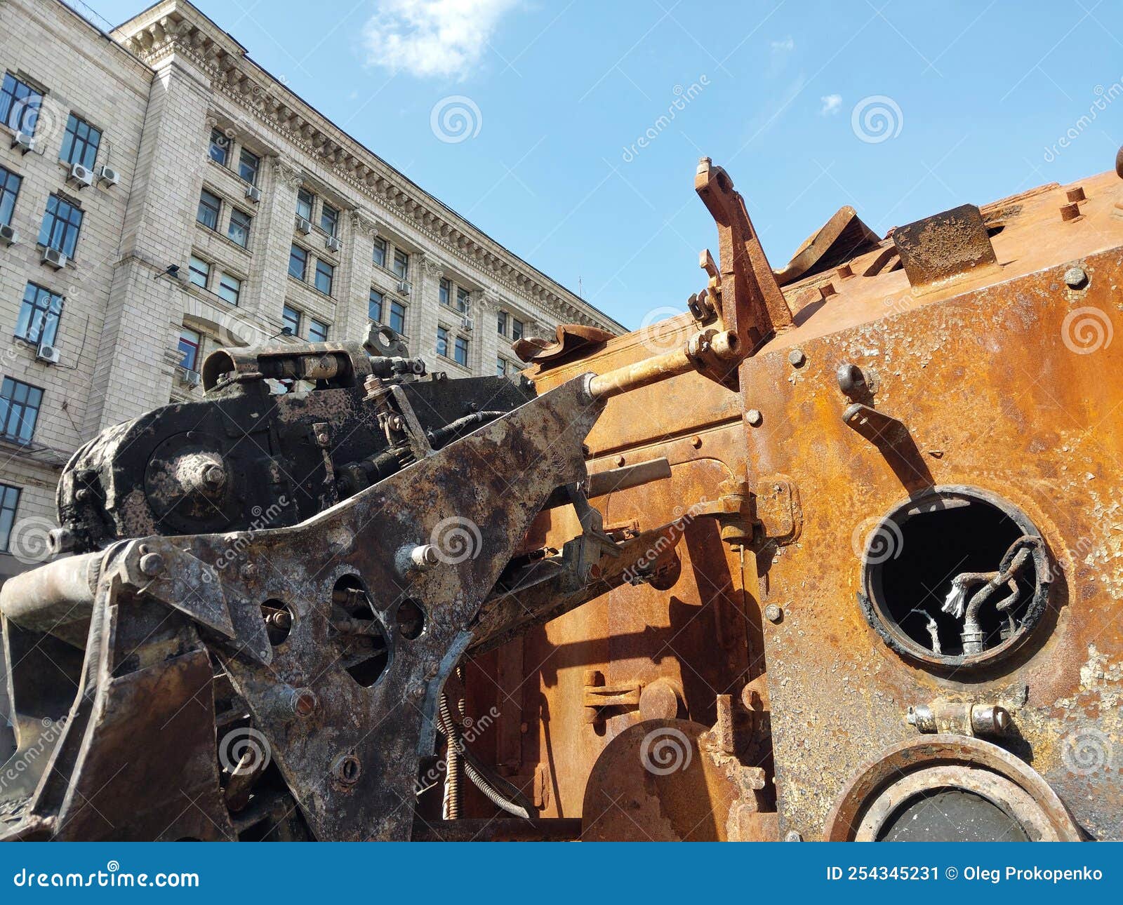 Heavy Military Equipment Destroyed in Battle Stock Image - Image of ...