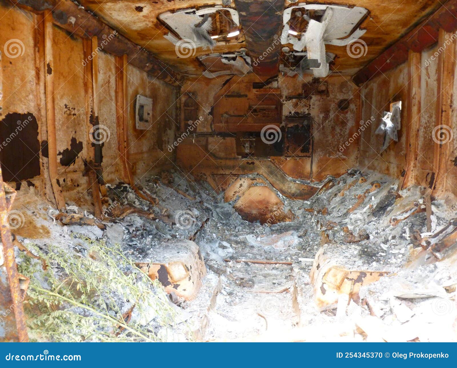 Heavy Military Equipment Destroyed in Battle Stock Photo - Image of ...