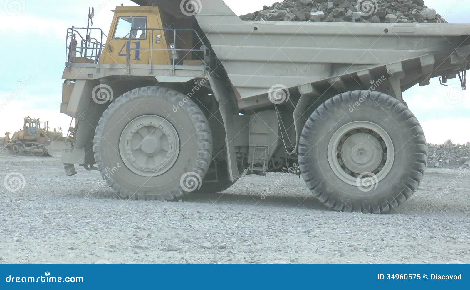 Heavy Mining Dump Trucks Moving Along the Opencast Stock Footage ...