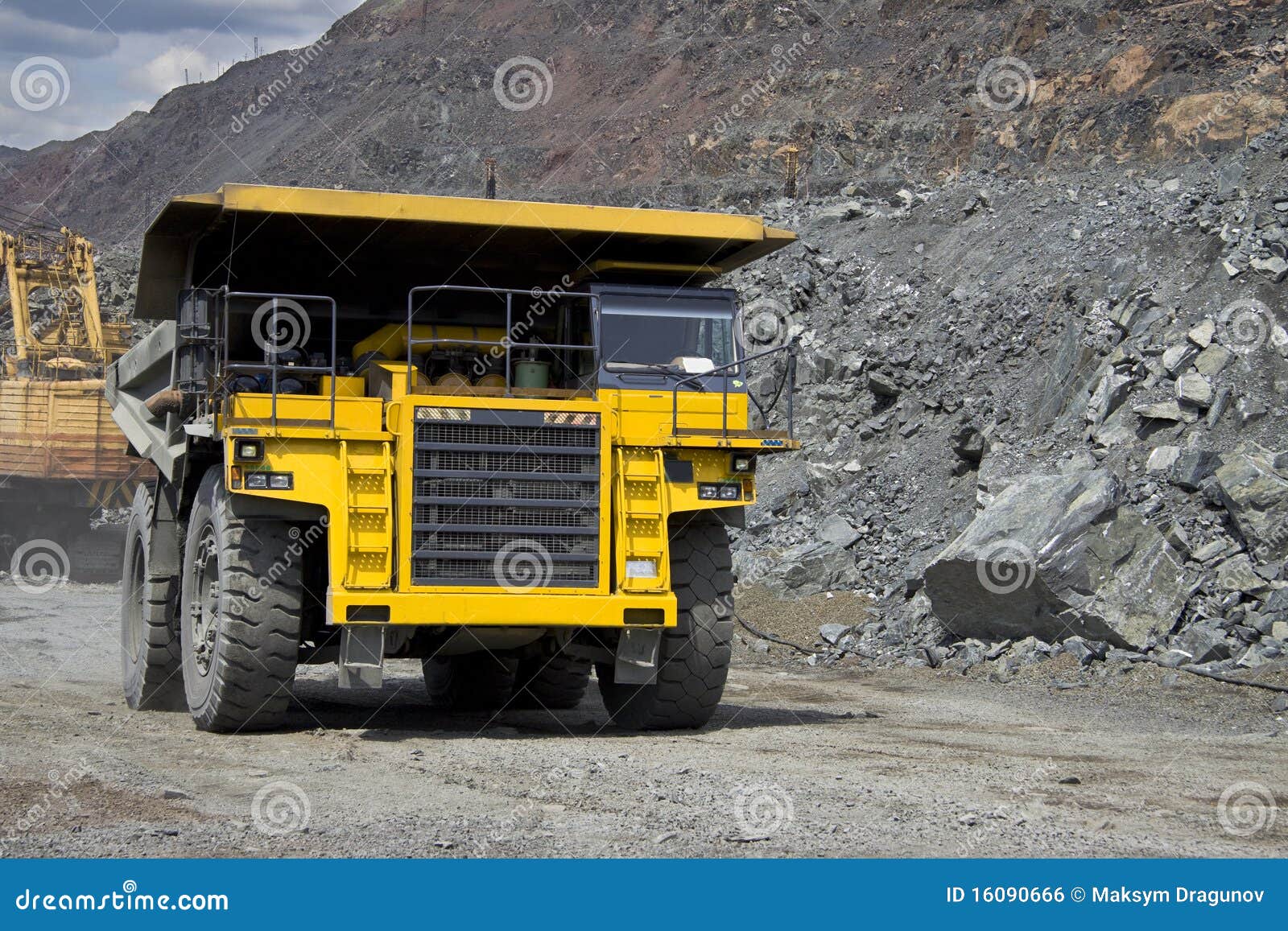 Heavy Mining Truck In Mine And Driving Along The Opencast. Photo Of The ...