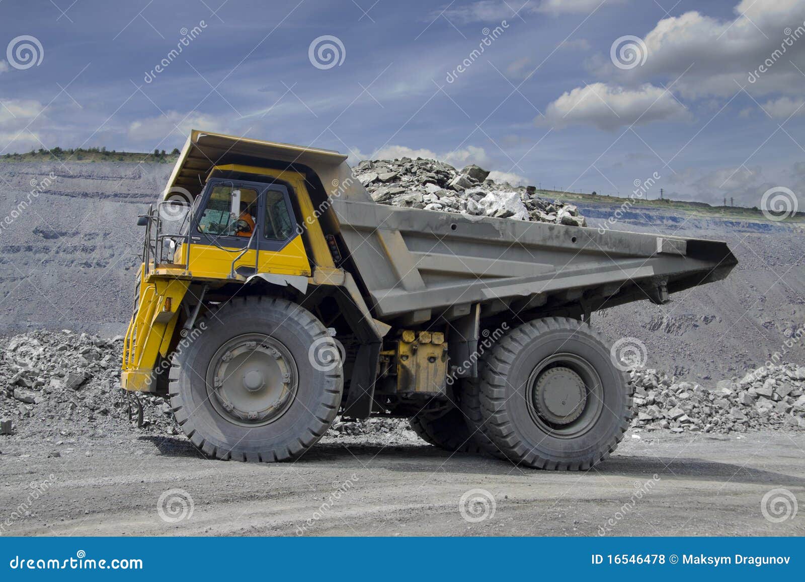 Heavy Mining Truck In Mine And Driving Along The Opencast. Photo Of The ...