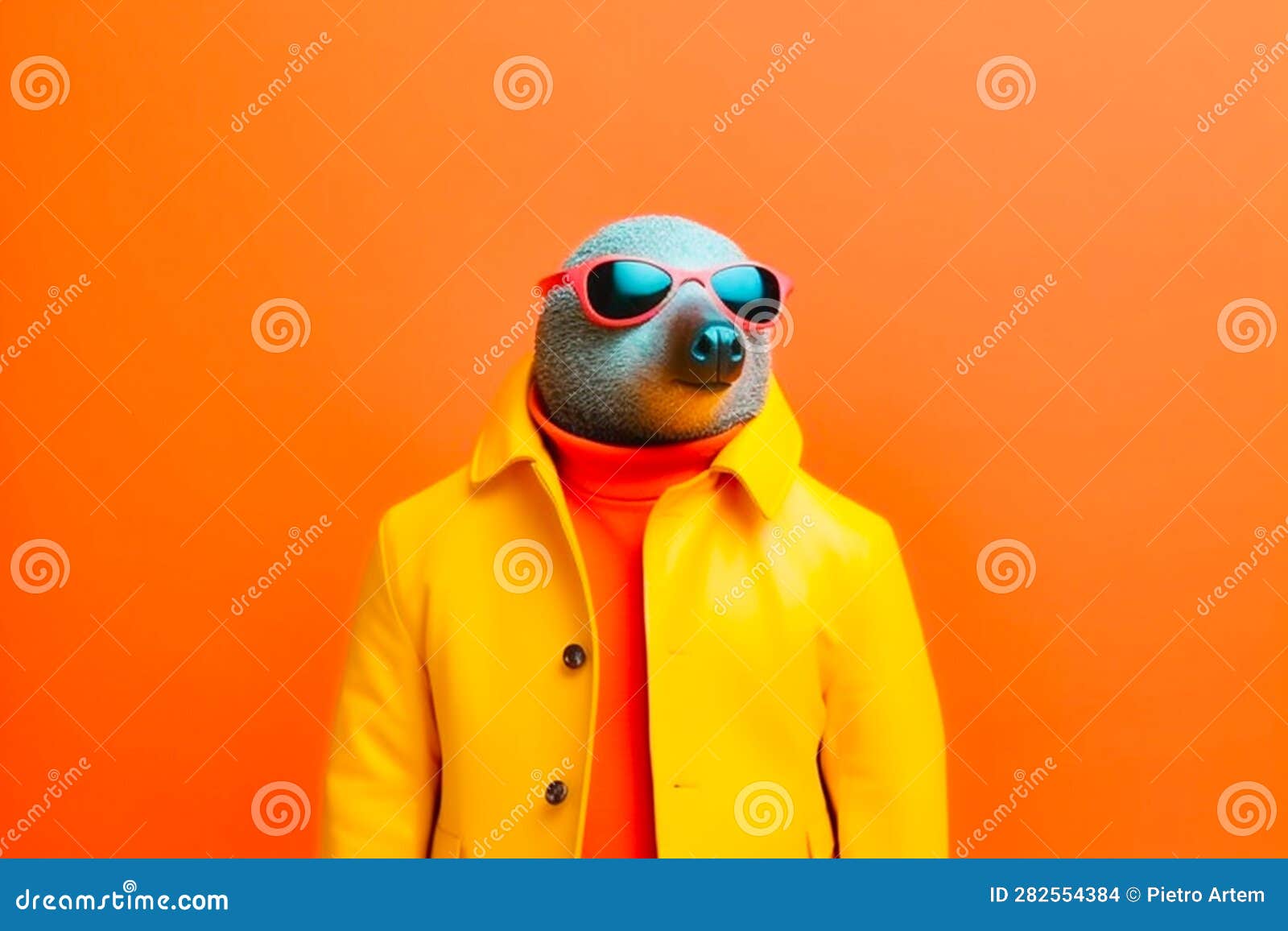 Heavy Mole Anthropomorphic Bright Colors Trendy, Generative AI Stock ...