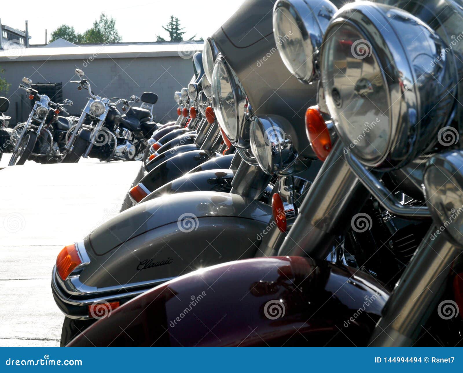 Heavy Motorcycles are Lined Up Stock Photo - Image of speed, engine ...
