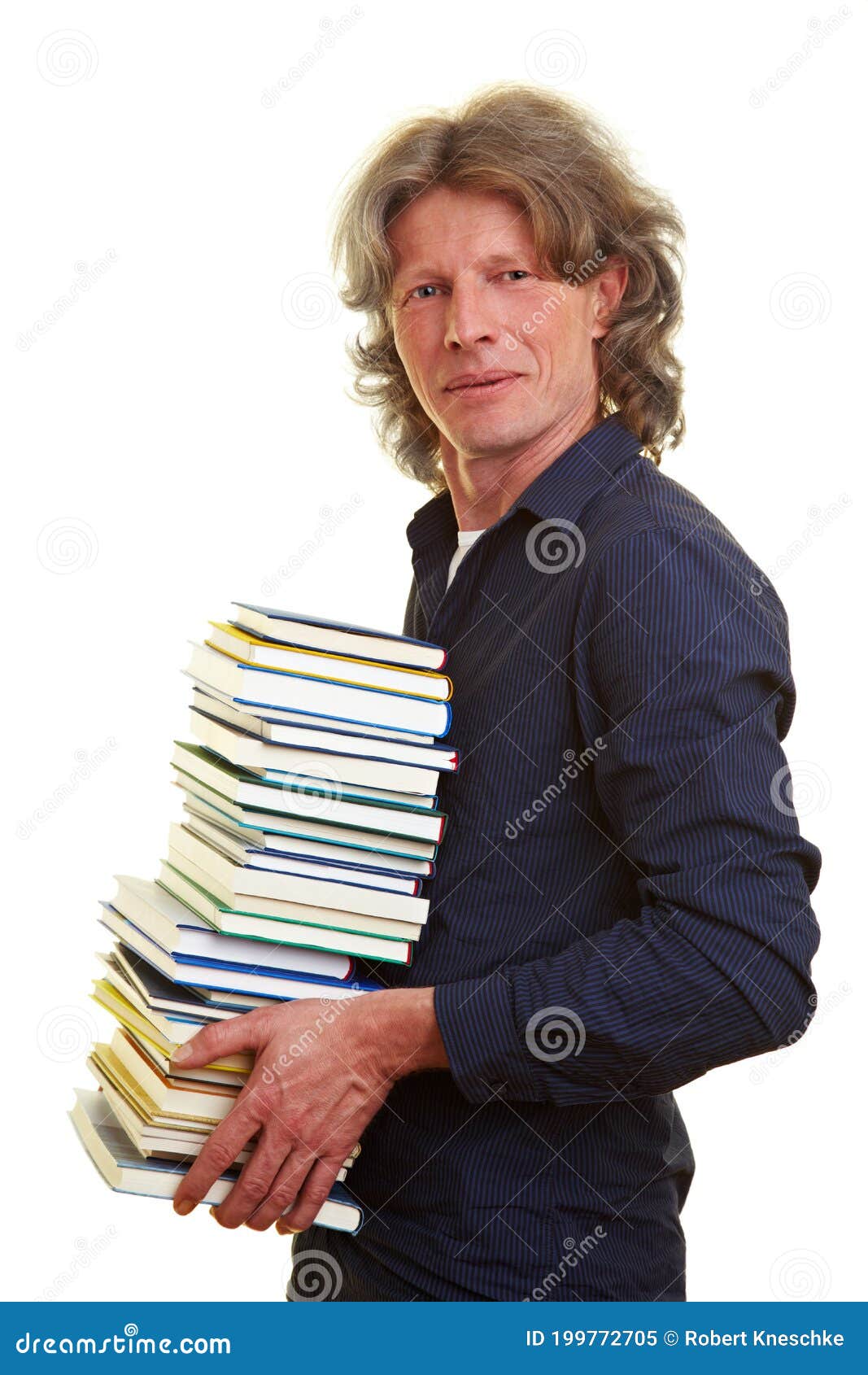 Heavy pile of books stock image. Image of library, people - 199772705