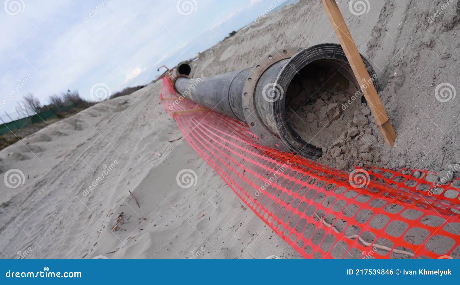 Pipes Resting on the Sand for Nourishment Stock Footage - Video of ...